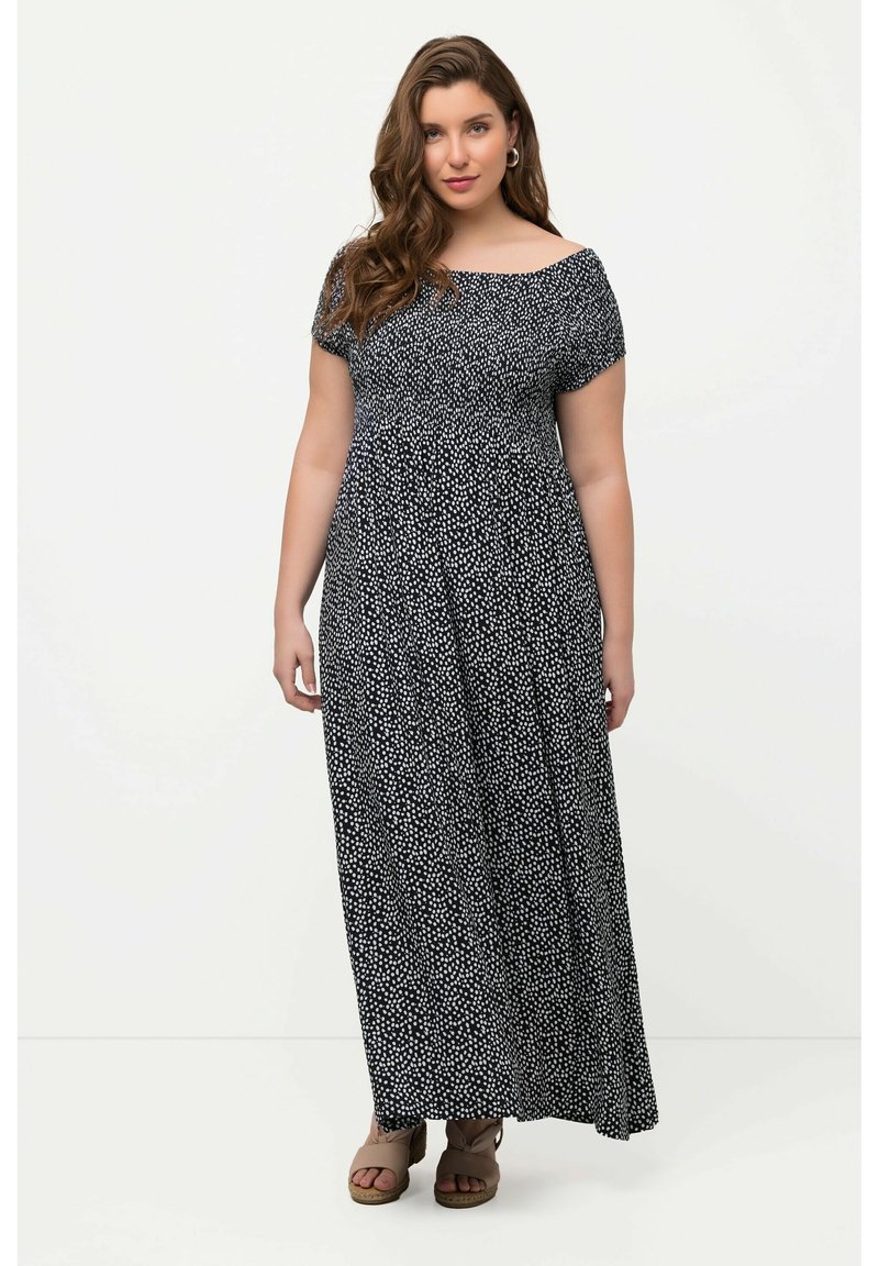 Ulla Popken SMOCKÉE, DÉCOLLETÉ CARRÉ, MANCHES COURTES - Vestido largo ...
