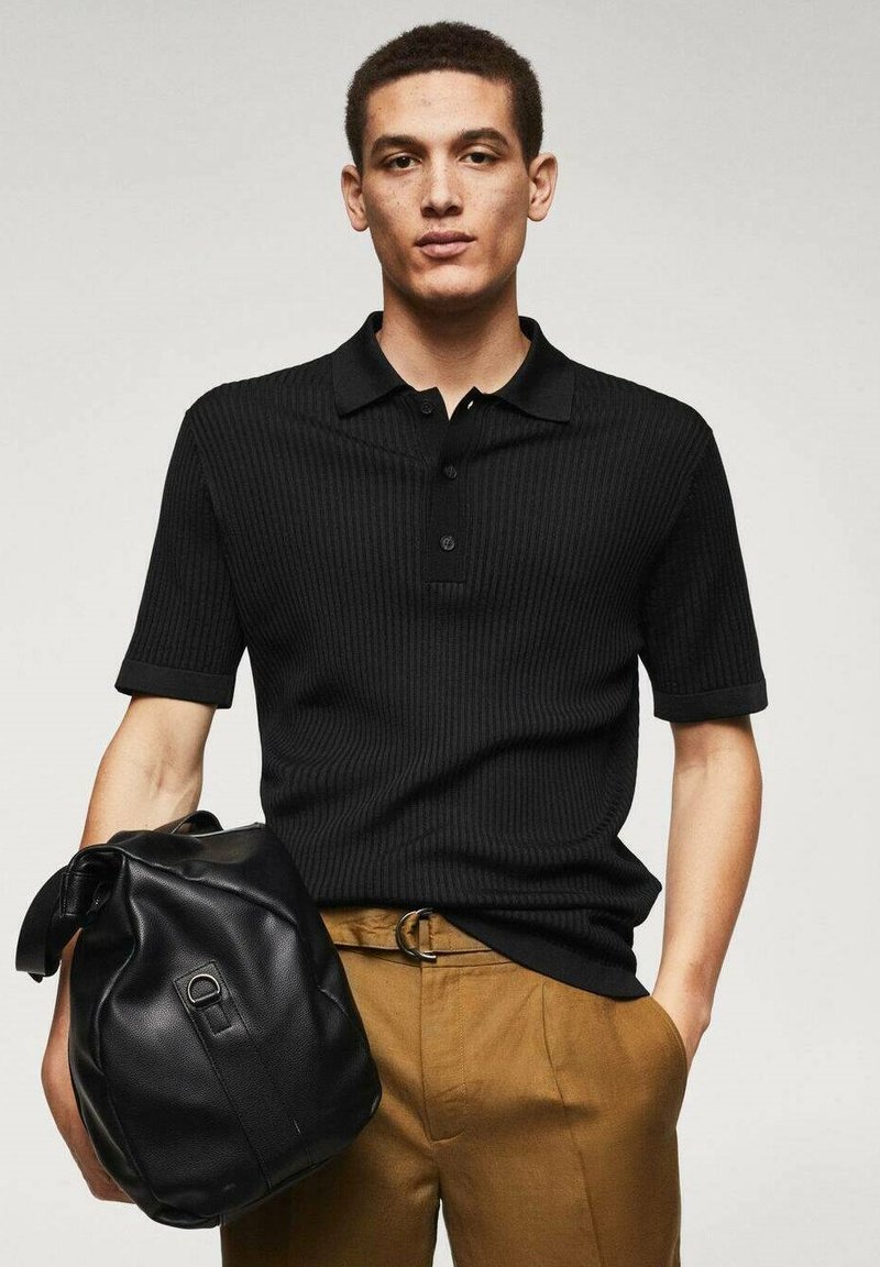 Mango TALAIA - Polo shirt - black - Zalando