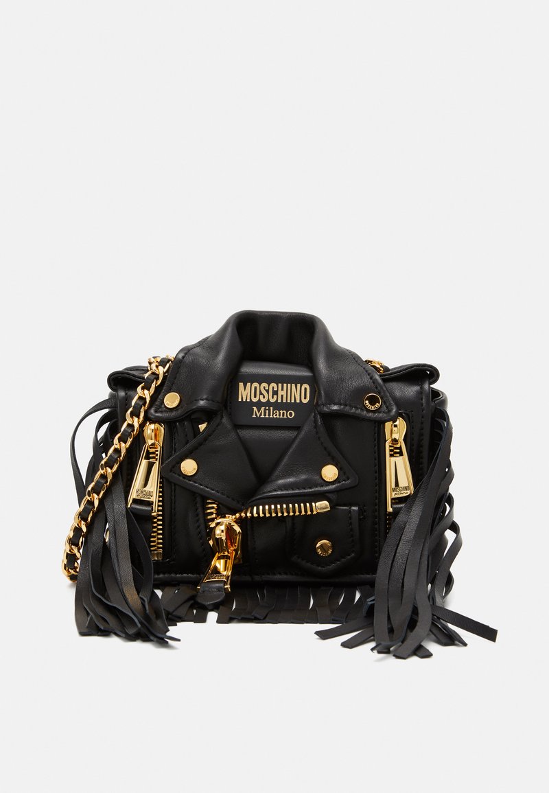 MOSCHINO BIKER BAG FRINGES - Cross body bag - nero/black - Zalando.co.uk