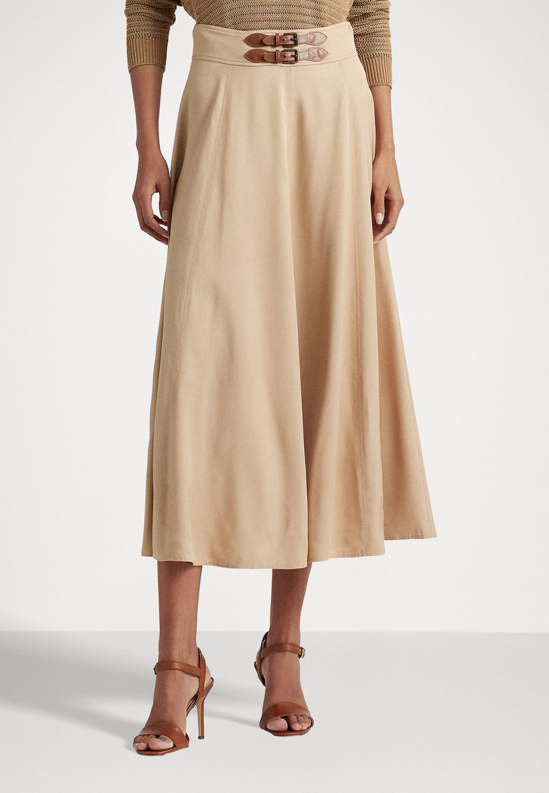 Lauren Ralph Lauren PAIKIN MID - A-line skirt - birch tan/tan - Zalando ...