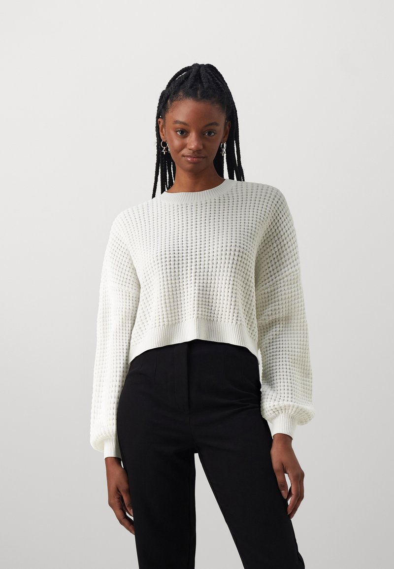 Hollister Co. TRANSITIONAL CREW - Pullover - bright white/blanc - ZALANDO