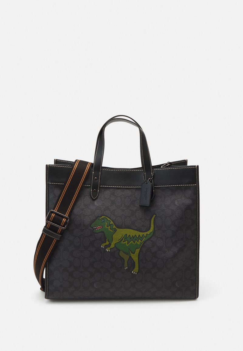 Coach FIELD TOTE 40 IN SIGNATURE WITH REXY UNISEX - Tote bag - charcoal ...
