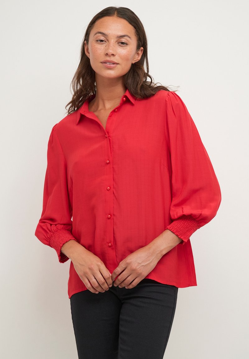 Kaffe VERNIKA - Hemdbluse - haute red/rot - Zalando.ch