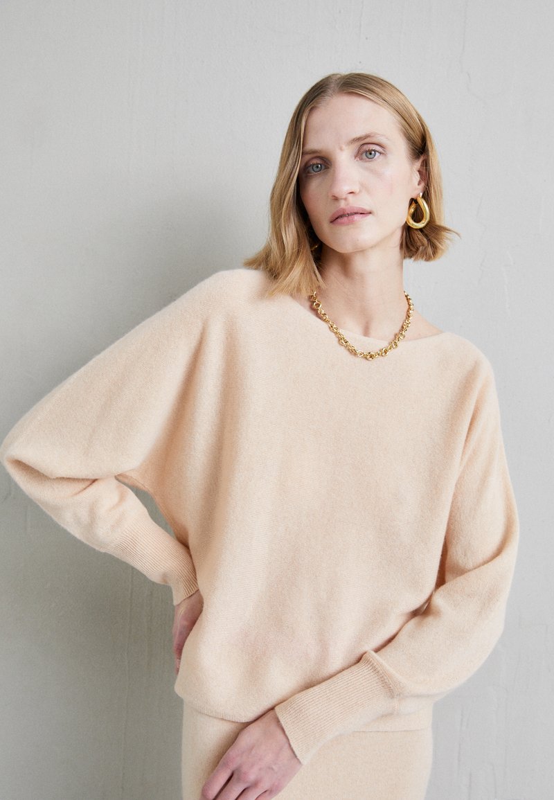 KNITID CASHMERE BOAT NECK - Jumper - macaroon/sand - Zalando.co.uk