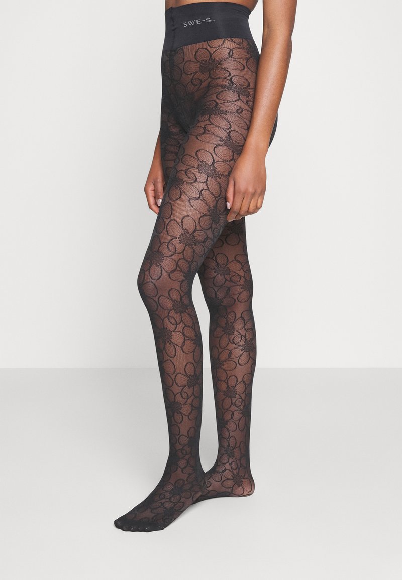 Swedish Stockings Maja Flower Punčocháče Black černá Zalando Cz