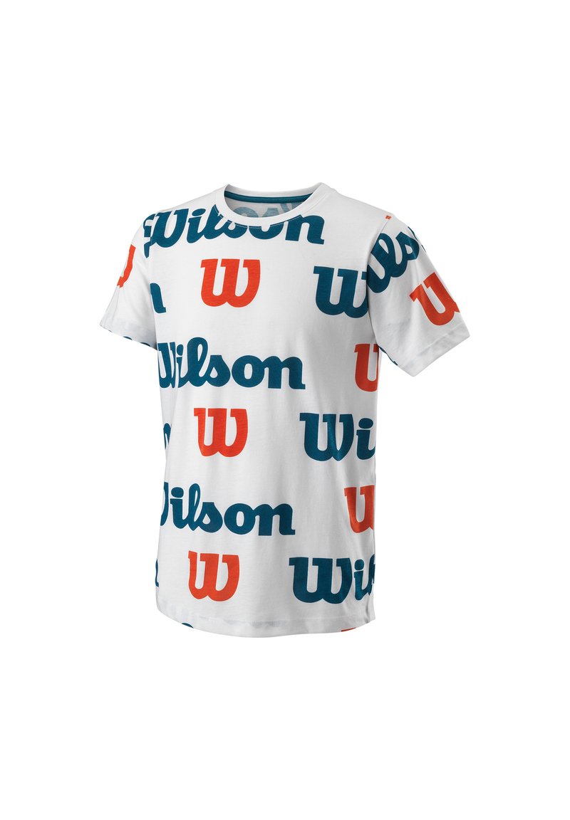 Wilson ALL OVER LOGO TECH - Print T-shirt - white - Zalando.de