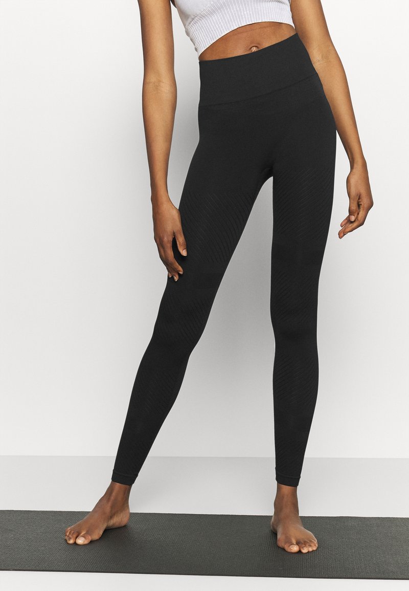 Casall ESSENTIAL BLOCK SEAMLESS HIGH WAIST - Tights - black/schwarz - Zalando.de