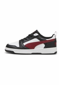 Puma REBOUND V6 LOW - Trainers - white/intense red/black/white - Zalando