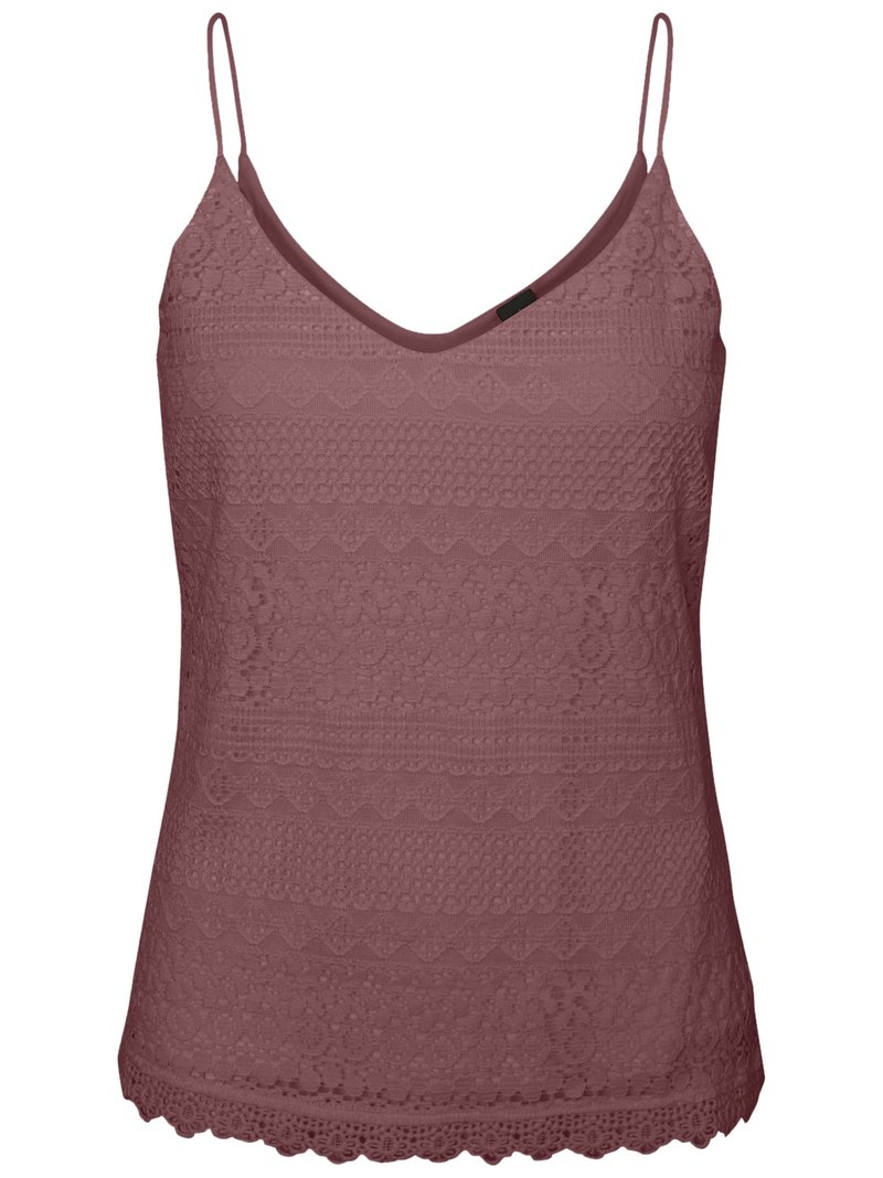 Vero Moda Petite VMHONEY LACE SINGLET - Toppi - rose brown/malva ...