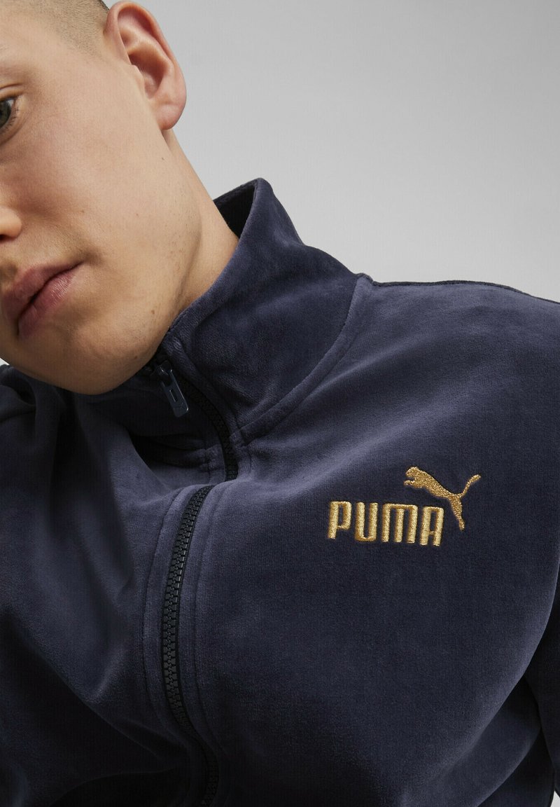 Puma ESS+ MINIMAL - Zip-up sweatshirt - navy/blue - Zalando