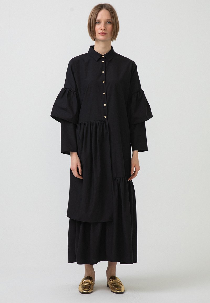 Touché Privé FRILLY DETAILED - Robe longue - black/noir - ZALANDO.FR