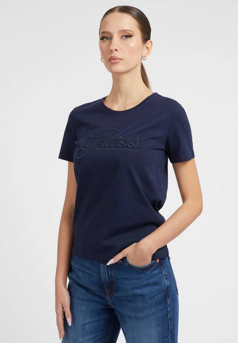 Guess Print T-shirt - blau/blue - Zalando.ie