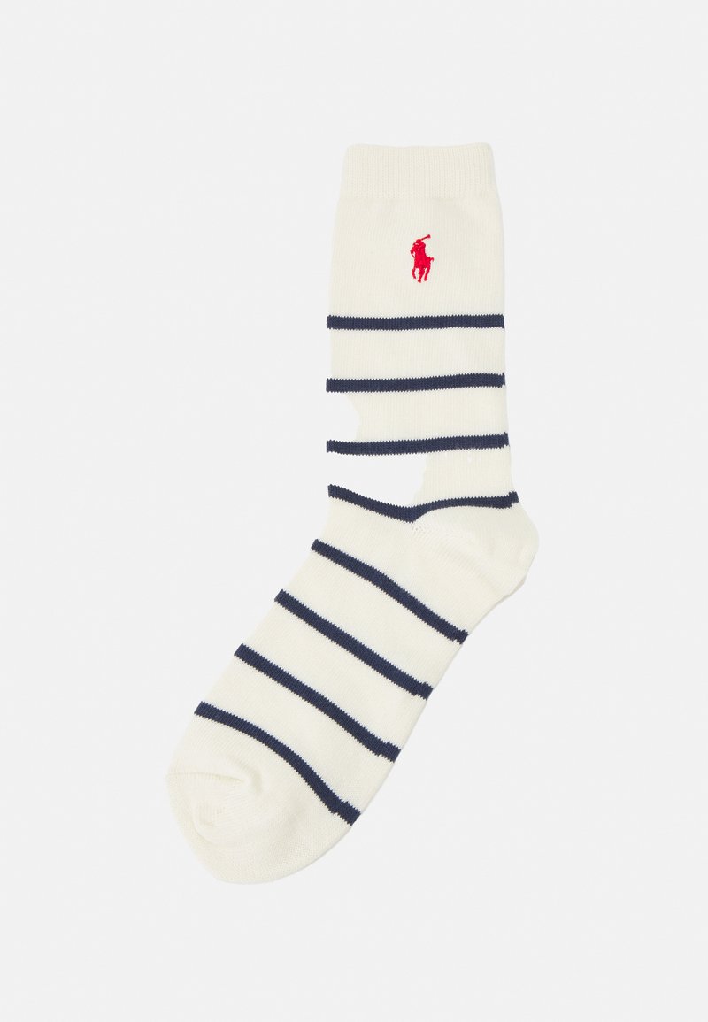 Polo Ralph Lauren JAMES STRIPE CREW SOCK SINGLE - Socks - ivory/beige ...