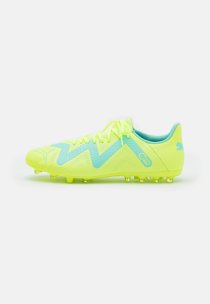 Puma FUTURE PLAY MG - Botas de fútbol con tacos - fast yellow/black ...