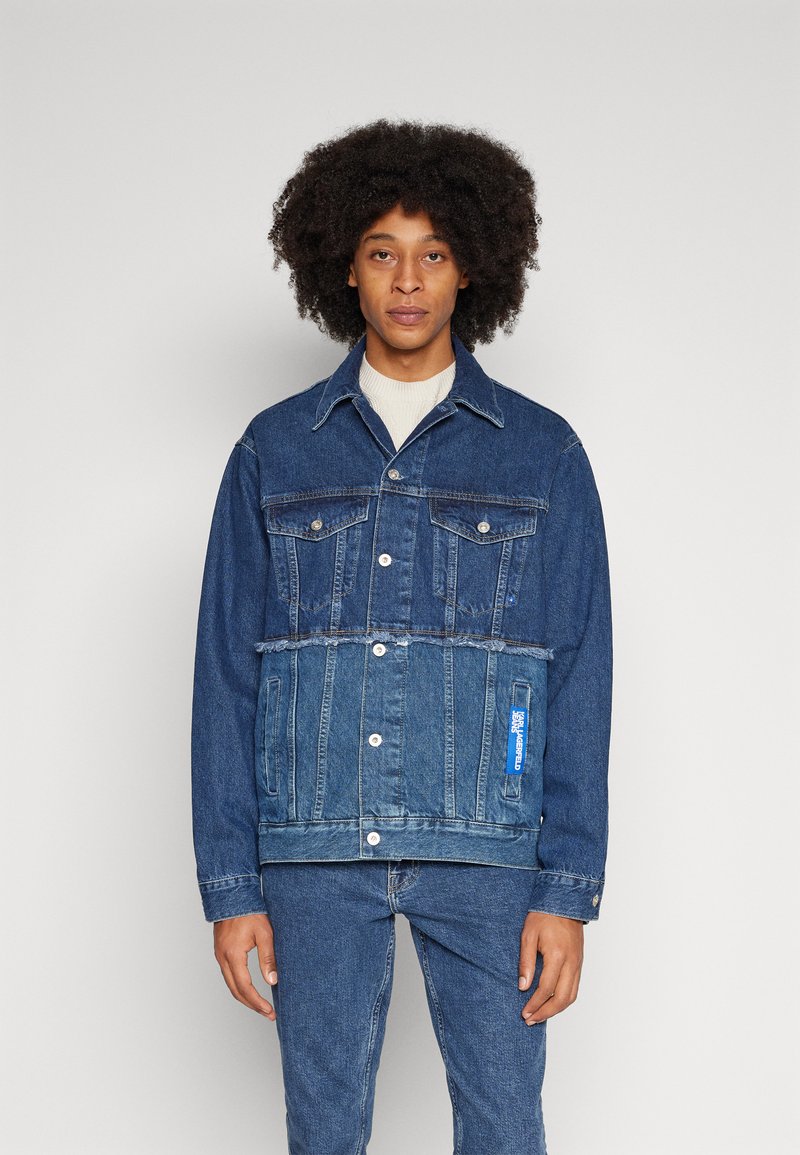 Karl Lagerfeld Jeans RELAXED DENIM JACKET - Denim jacket - marble mid ...