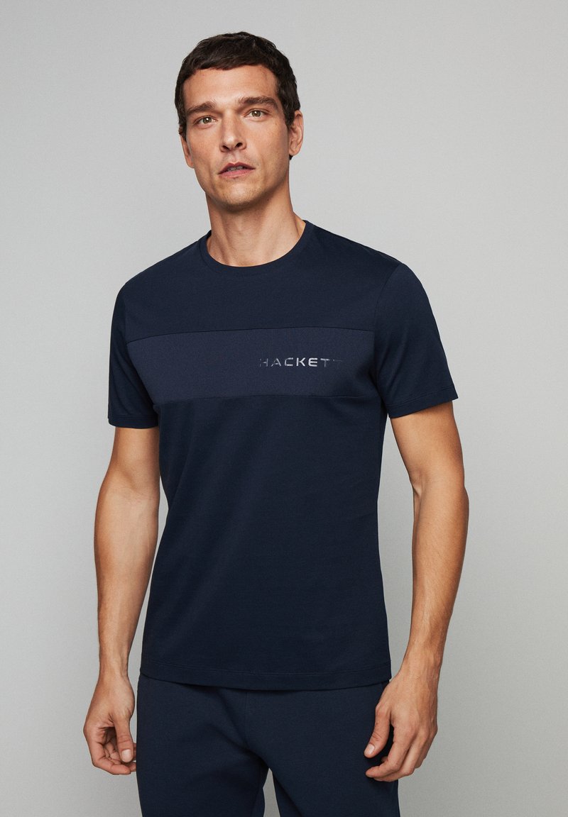 Hackett London INSERT LOGO - T-shirt imprimé - navy/bleu - ZALANDO.FR