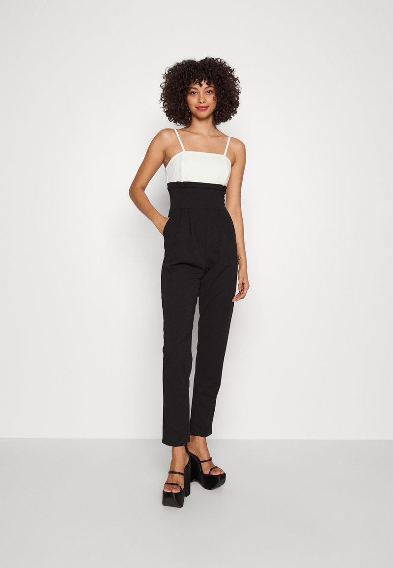 WAL G. JANYA CONTRAST JUMPSUIT - Jumpsuit - black/white/black - Zalando.ie