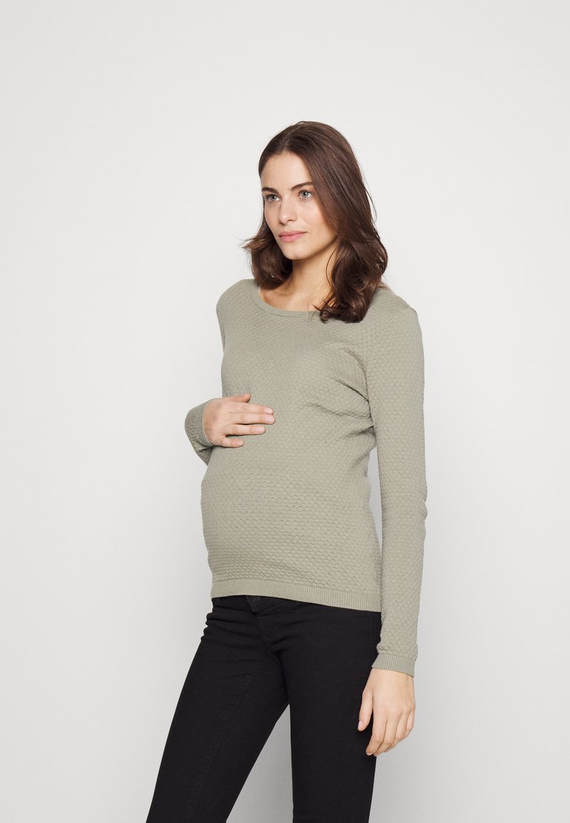 Vero Moda Maternity VMMCARE STRUCTURE ONECK - Strickpullover - laurel ...