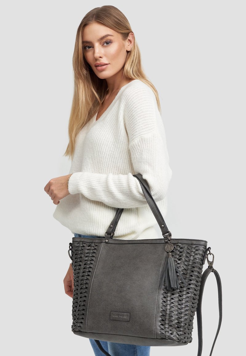 Marc Picard Tote bag - grau/mottled dark grey - Zalando.de