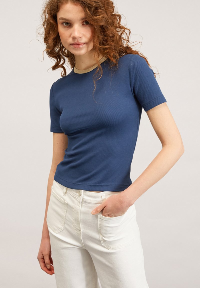 Motivi A COSTE - T-shirt basic - blu - Zalando.it