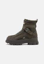 Buffalo ASPHA LACEUP MID - Schnürstiefelette - khaki - Zalando.ch