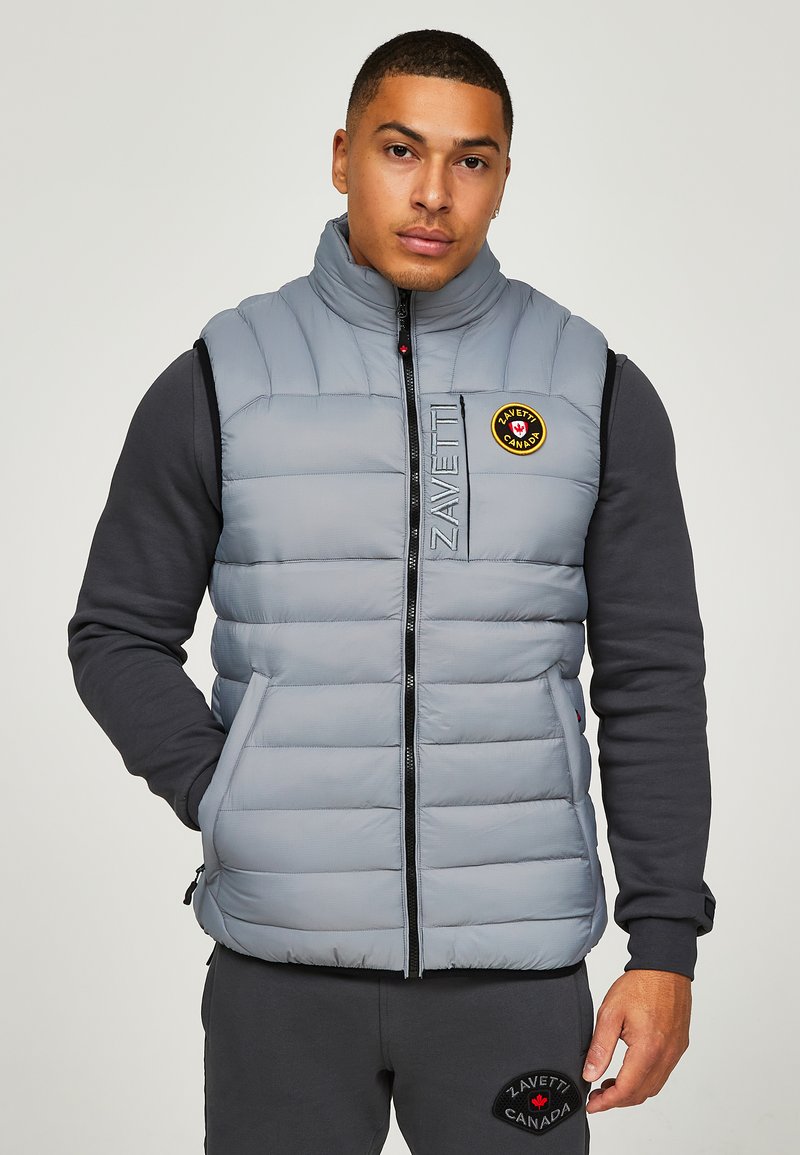 Alessandro Zavetti ATLESSO PUFFER GILET - Waistcoat - blue-grey/mottled ...