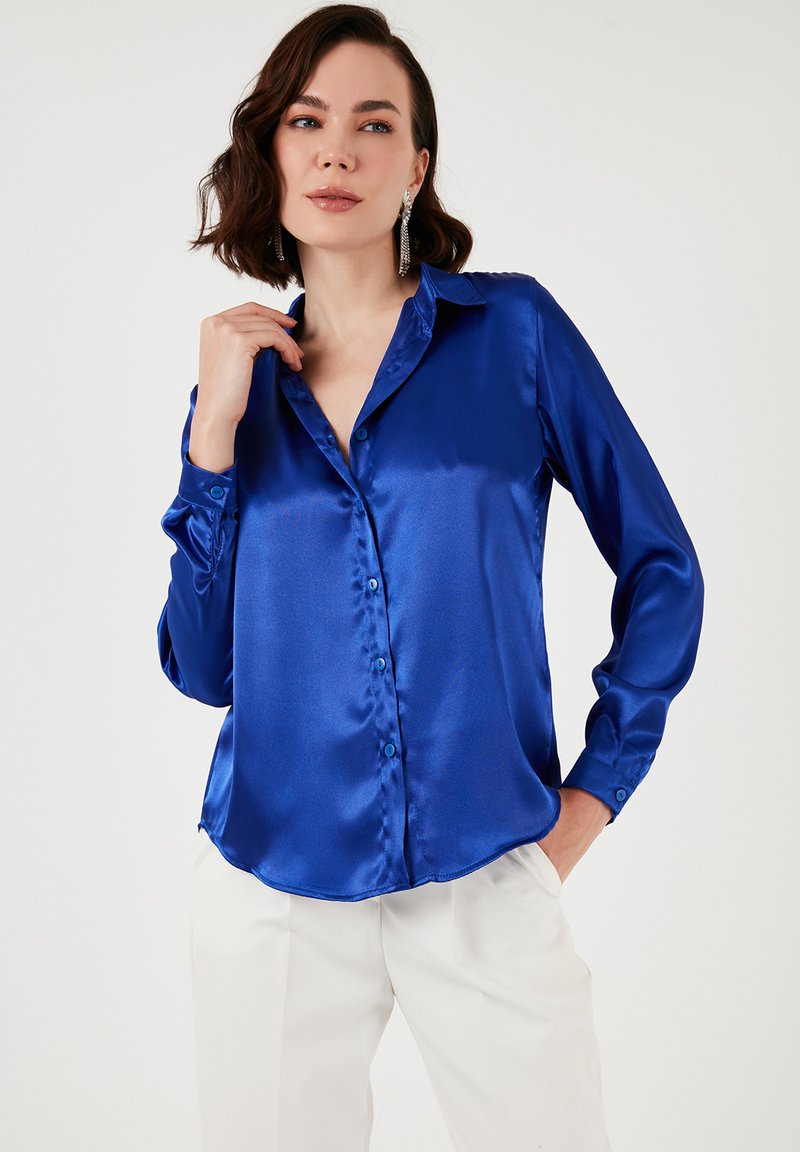LELA REGULAR FIT - Button-down blouse - royal blue/blue - Zalando.ie
