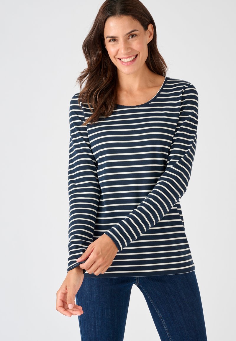 Damart THERMOLACTYL - Long sleeved top - marine rayé/dark blue - Zalando