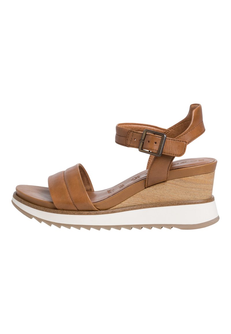 Tamaris Sandalen met sleehak - camel/bruin - Zalando.be