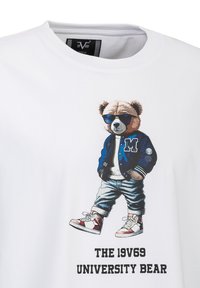19V69 Italia TAMARO BEAR - Print T-shirt - white - Zalando