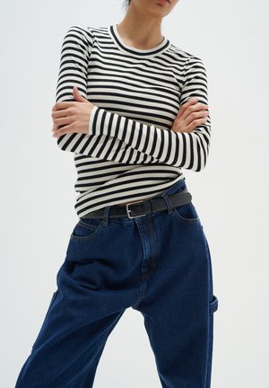 System Action STRIPES ROUND NECK - Langarmshirt - black/schwarz ...