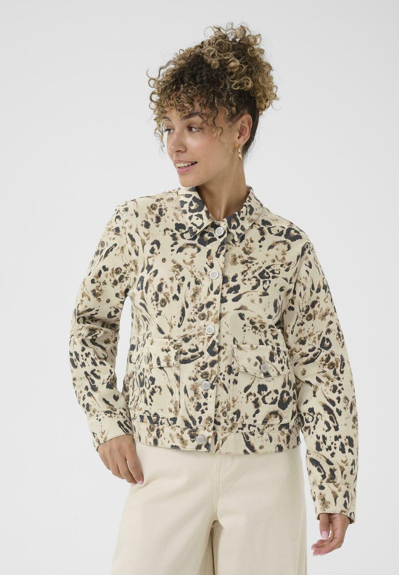 Cream Denim jacket - oatmeal leopard/beige - Zalando