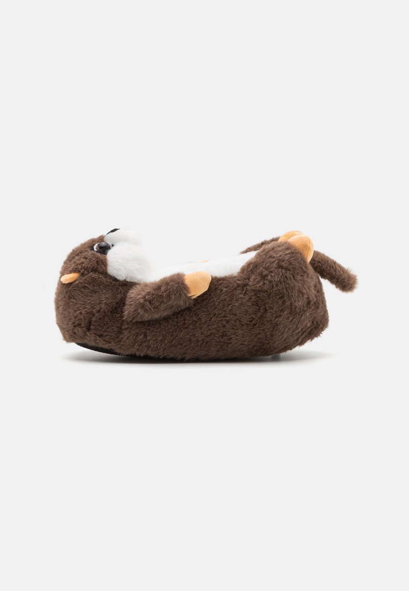 Loungeable OTTER SLIPPER - Papuci de casă - brown/white/maro - Zalando.ro