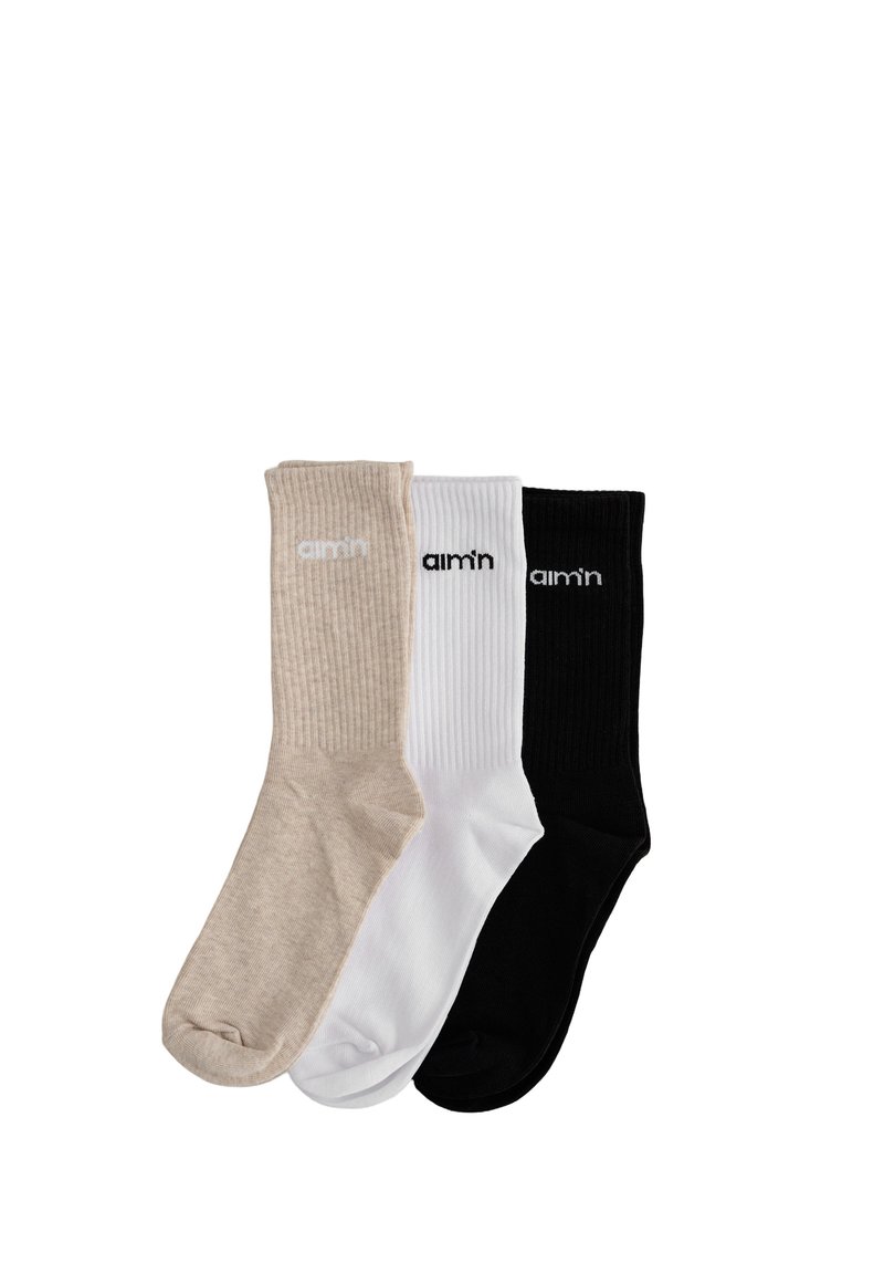 aim’n® LOGO 3-PACK - Sportssokker - beige melange/beige - Zalando.no