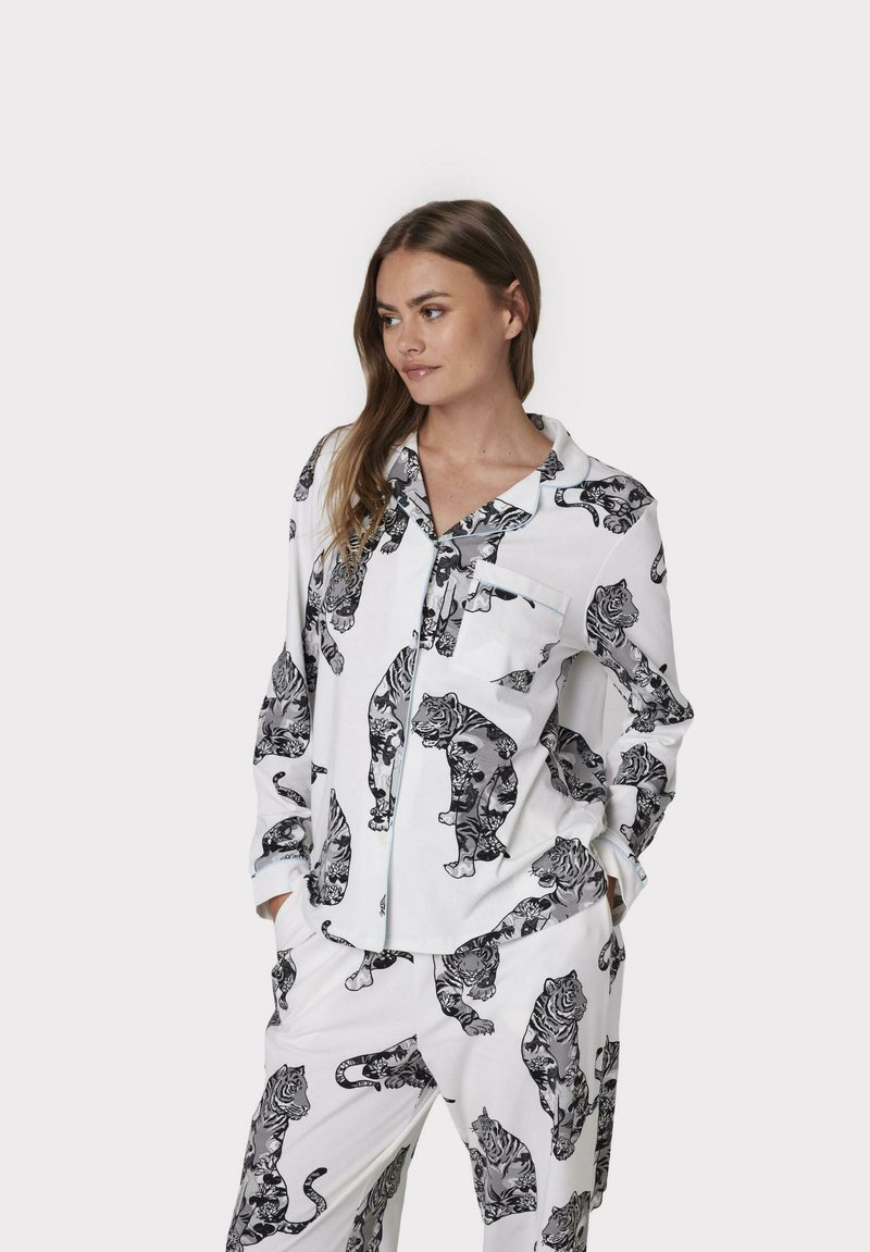 Chelsea Peers LOTUS TIGER PRINT SET - Pyjama - off white/crème - Zalando.nl