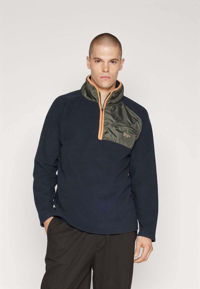 Denim Project COMBINED HALF ZIP - Fleecegenser - carbon blue/blå - Zalando.no