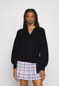 Object OBJMALENA WRAP CARDIGAN - Trui - black/zwart - Zalando.be