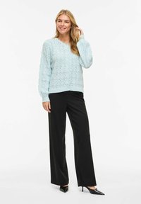 VILA VILOWEN RUNDHALS - Cardigan - nantucket breeze/mottled light blue ...