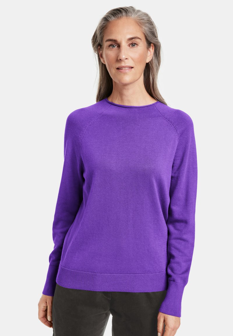 Gerry Weber LANGARM RUNDHALS AUS FEIN MIT NANTEIL - Strickpullover ...