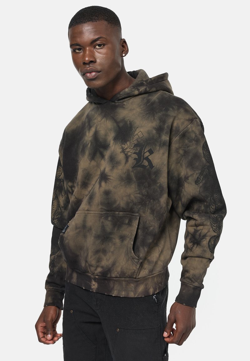 Karl Kani SIGNATURE WASHED PRINT HOODIE UNISEX - Hoodie - anthracite ...