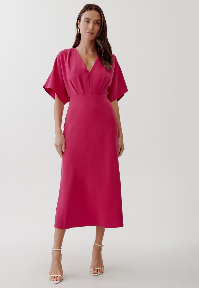 TUSSAH VALARIE MIDI - Day dress - hot pink/light pink - Zalando.ie
