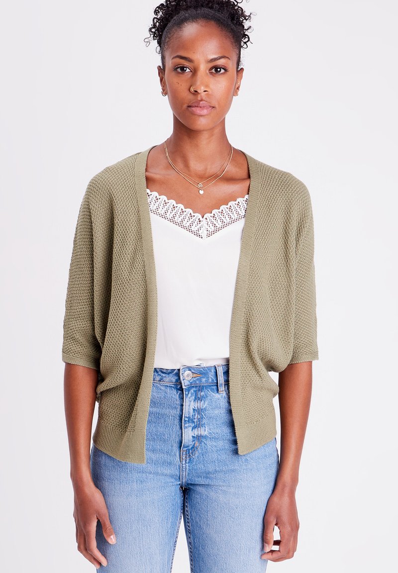 Cache Cache WESTE MIT 3 4-ÄRMELN - Chaqueta de punto - vert kaki/caqui ...