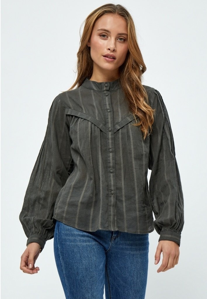 PEPPERCORN GARISSA - Camisa - beluga green/verde oscuro - Zalando.es