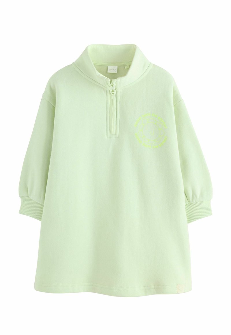 Next REGULAR FIT - QUARTER ZIP - Jumper dress - green - Zalando