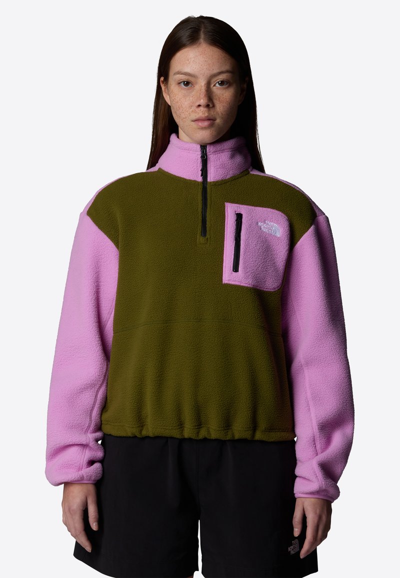 The North Face YUMIORI - Fleece jumper - forest olive dragonfrui/olive ...