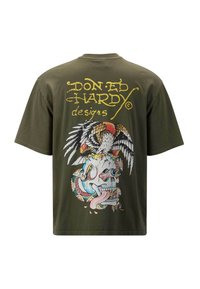 Ed Hardy EAGLE SKULL BACK RELAXED - Camiseta estampada - green/verde ...