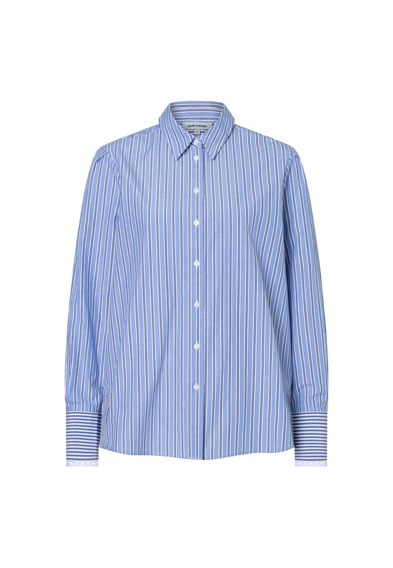 More & More LÄNGERE LANGARM - GESTREIFT - Hemdbluse - stripes/blau ...