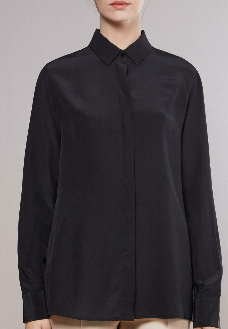 Falconeri BLOUSE WITH COLLAR - Camisa - schwarz black/negro - Zalando.es