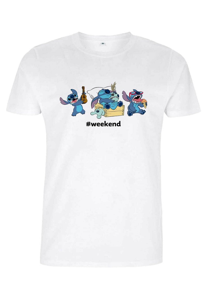 Disney LILO STITCH STITCH WEEKEND - T-Shirt print - white/weiß - Zalando.de