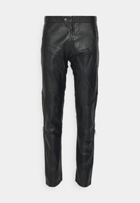 STUDIO ID ANTOINE - Leather trousers - black - Zalando.ie
